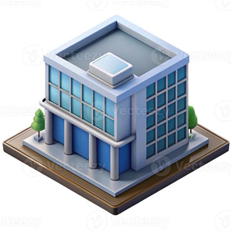 Picturesque Playful Renaissance Crisp Edges Isometric Office Building With Scalable Design 8k