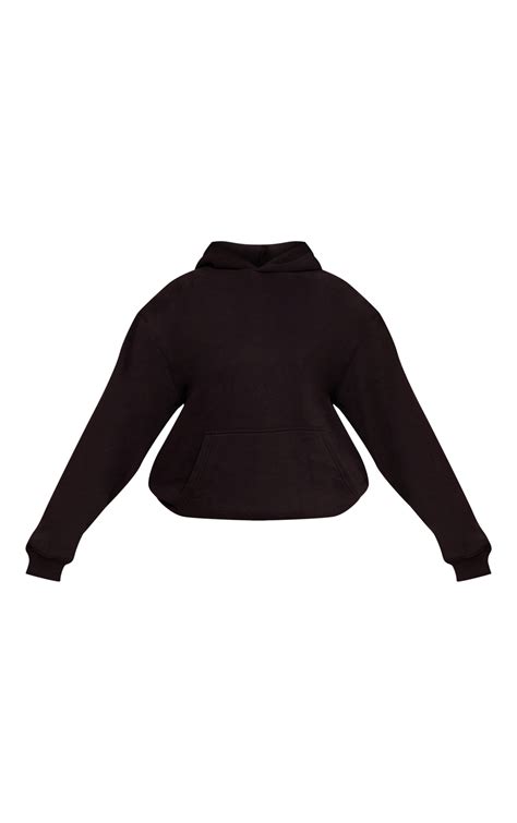 Plus Black Cotton Fleece Pullover Hoodie Plus Size Plt Uae