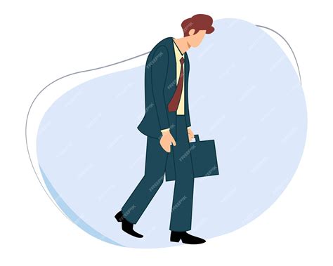 Empleado Pierde El Trabajo Hombre De Negocios Con Maletín Caminando