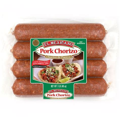 El Mexicano Pork Chorizo 3 Lb Costco Food Database