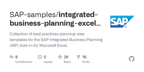 Github Sap Samplesintegrated Business Planning Excel Add In