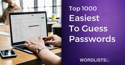 Top 1000 Easiest To Guess Passwords