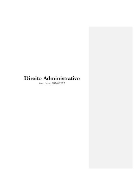 Direito Administrativo Resumos Direito Administrativo Ano Letivo 2016