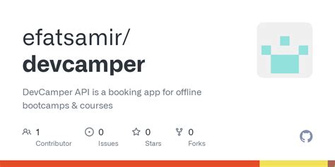 GitHub Efatsamir Devcamper DevCamper API Is A Booking App For Offline Bootcamps Courses