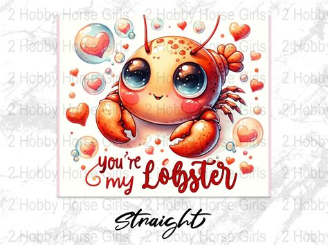 Cute Lobster Digital Art Tumbler Design Youre My Lobster Printable