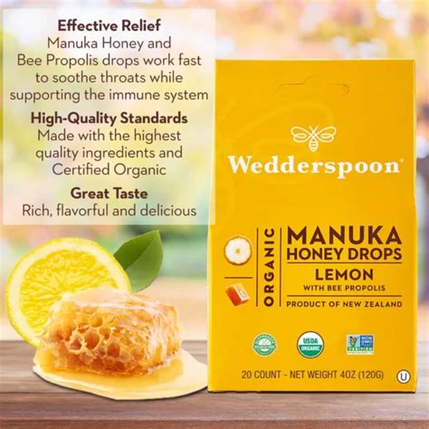 Wedderspoon Organic Manuka Honey Drops Lemon Holland And Barrett Malta