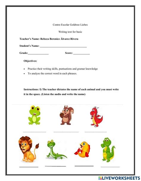 Assesment 4 Interactive Worksheet Live Worksheets