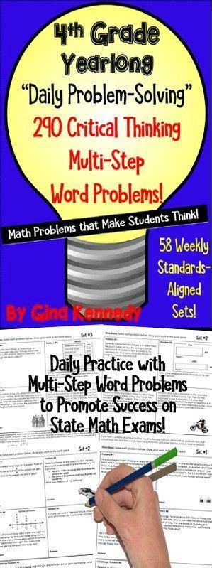 4th Grade Daily Math Problem Solving 290 Yearlong Multi Step Word