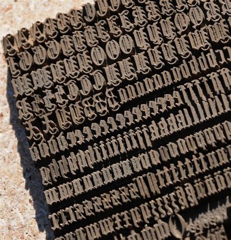 Bookbinding Brass Type Set 020 Embossing Finishing Bookbinder