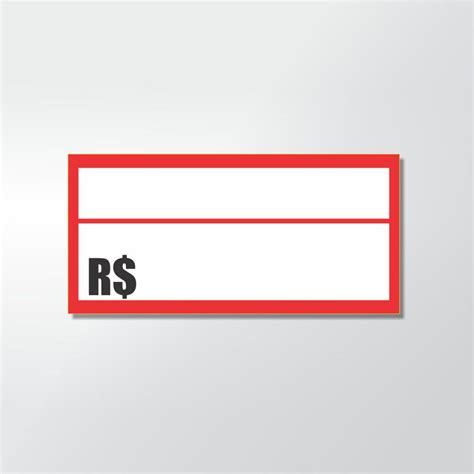 Etiqueta De Preço Editáveis Em Adesivo Vinil 8x5cm 50un