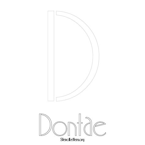 Dontae Free Printable Name Stencils With 6 Unique Typography Styles And Lettering Bridges