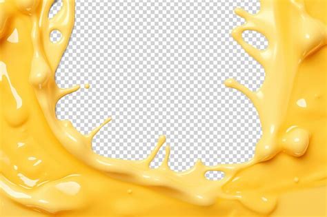 Melt Cheese Frame Border Premium Ai Generated Psd