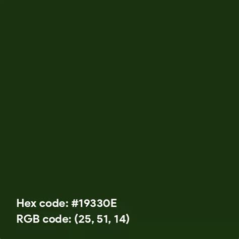 Palm Leaf Color Hex Code Is 19330e