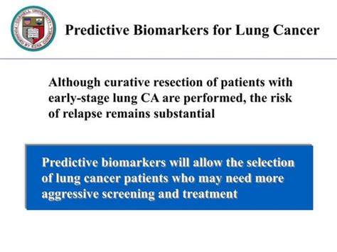 Lung Cancer Biomarkers Ppt