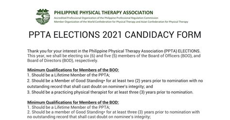 Ppta Elec21ons Candidacy Formdocx Docdroid