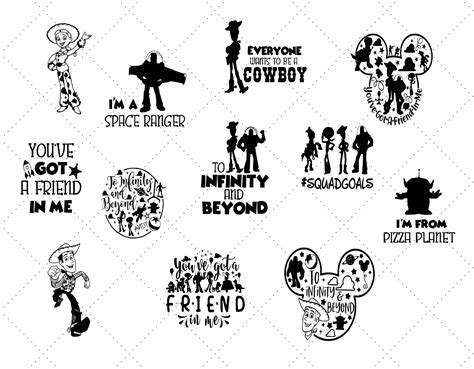 Toy Story Svg Toy Story Bundle Svg Toy Story Silhouette Buzz Etsy Uk