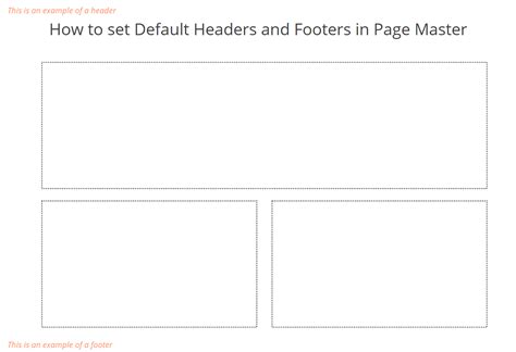 How To Set Default Headers And Footers In Page Master Displayr Help