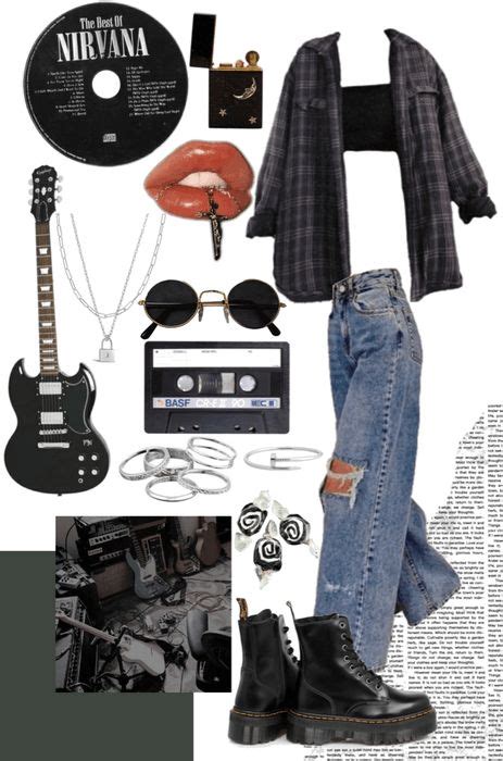 Grunge Rockstar Outfit Shoplook Mode Grunge Des Années 90 Mode