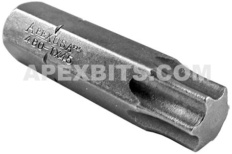 Apex 480 Tx 45x T 45 Torx Insert Bits 516 Hex Drive