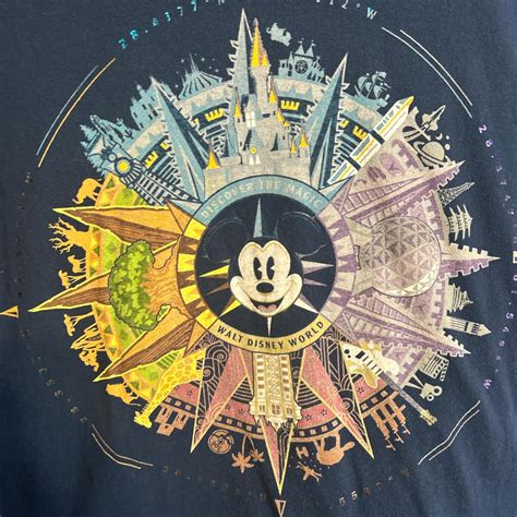 Walt Disney World Mickey Mouse Compass T Shirt Size Depop