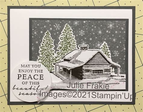 Stampin Up Peaceful Cabin Christmas Card