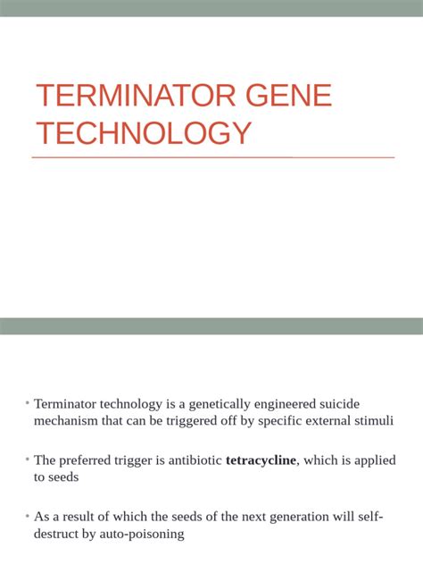 Terminator Gene Technology Pdf Repressor Gene