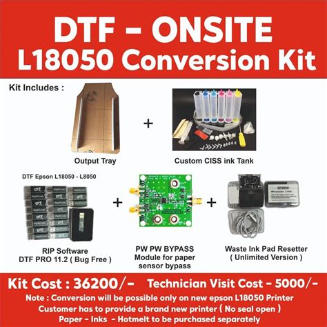T Shirt Dtf Onsite L18050 Conversion Kit 220 V At ₹ 36200 In Navi Mumbai Id 2853909692088