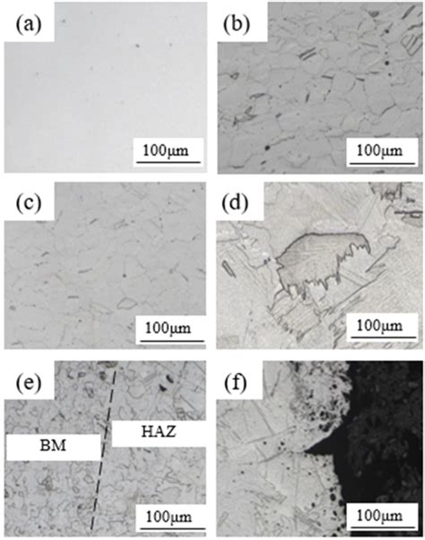 Microstructures Of Different Regions Of Weld A Weld Area Not
