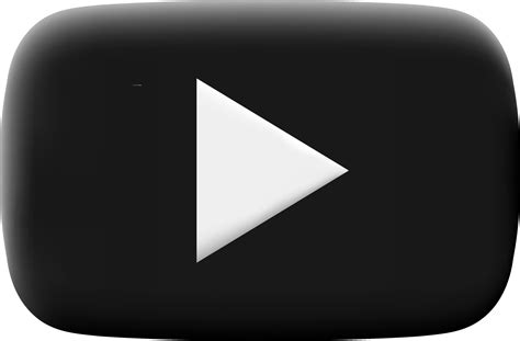 3d Youtube Logo In Black Colors 13666510 Png