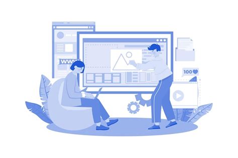 premium vector ui ux designer working on web design