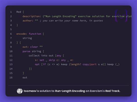 toomasv s solution for run length encoding in red on exercism