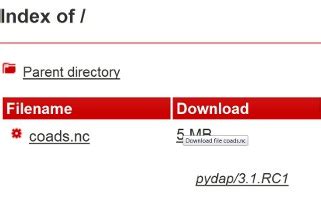 Pydap A Python Opendap Server OceanDrivers