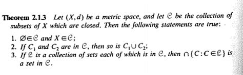 Solved Let X D Be A Metric Space And Let Be The Chegg