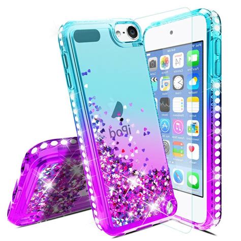 For Ipod Touch 5 Liquid Glitter Shockproof Diamond