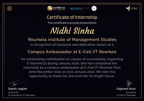 Nidhi Sinha On Linkedin Campusambassador Ca Management Work Internshala Experience Team