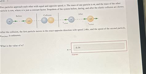 Solved Of 15Two Particles Approach Each Other With Equal And Chegg Com