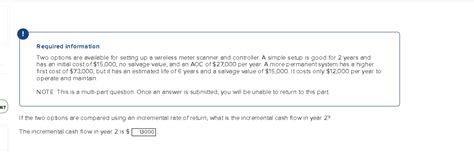 solved required information two options are available for