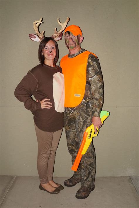 Couples Costume Hunter And Deer Homeade Antlers Foil Masking Tape