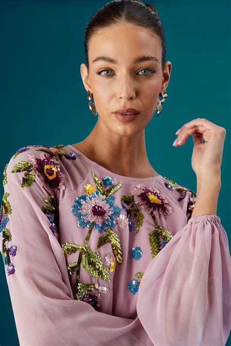 Dresses Coast Muse Long Sleeve Embellished Sequin Midi Dress Coast