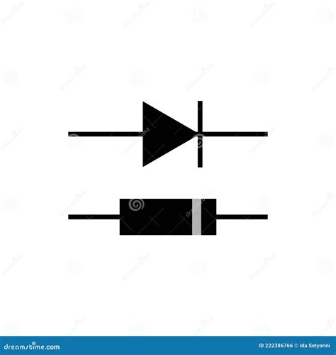 Diode Photosensitive Engineering Symbol Vector Symbol Design Engineering Symbols