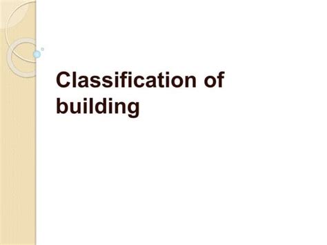 Classification Of Buildings As Per National Building Code Of India Nbc
