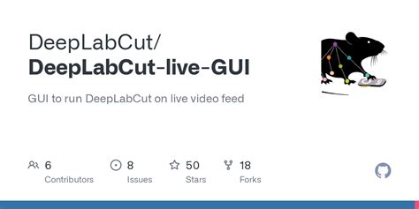 GitHub DeepLabCut DeepLabCut Live GUI GUI To Run DeepLabCut On Live Video Feed