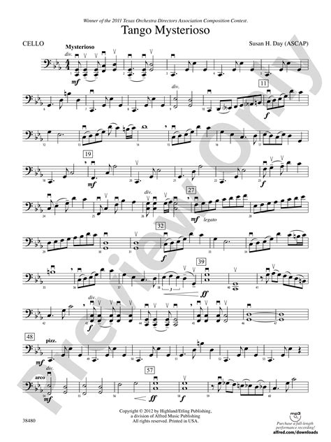Tango Mysterioso Cello Cello Part Digital Sheet Music Download