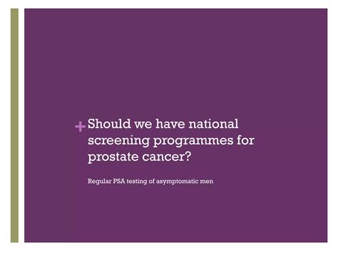Psa Testing In Primary Care Ppt