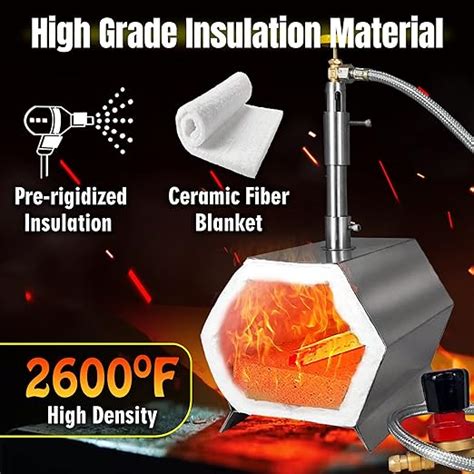 Febtech Portable Propane Blacksmith Forge Single Burner Blacksmithing