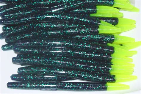 5 Stick Senko Style Junebug Chart Tail 50 Count Bag Bulk Bass Plastics Worms 3883207351
