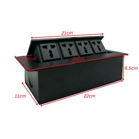 K206 4g 13a Multi Socket Black Pop Up Switch Recessed Type For Table Kuala Lumpur Kl Selangor