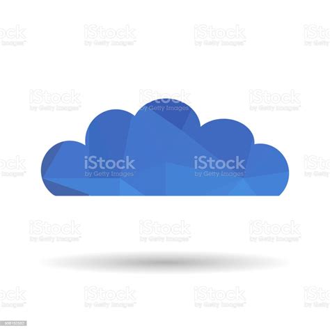 Polygonal Cloud Computing Concept World Internet Network Stock
