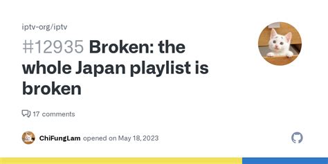 Broken The Whole Japan Playlist Is Broken · Issue 12935 · Iptv Org