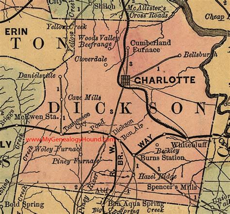Dickson County Tennessee 1888 Map Dickson County Dickson Tennessee Map